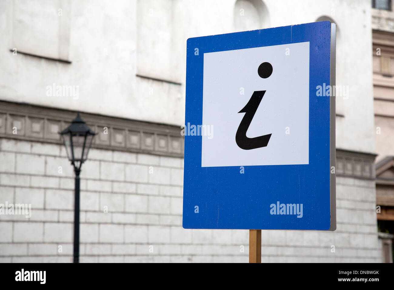 Information Sign in Urban Setting Stock Photo - Alamy