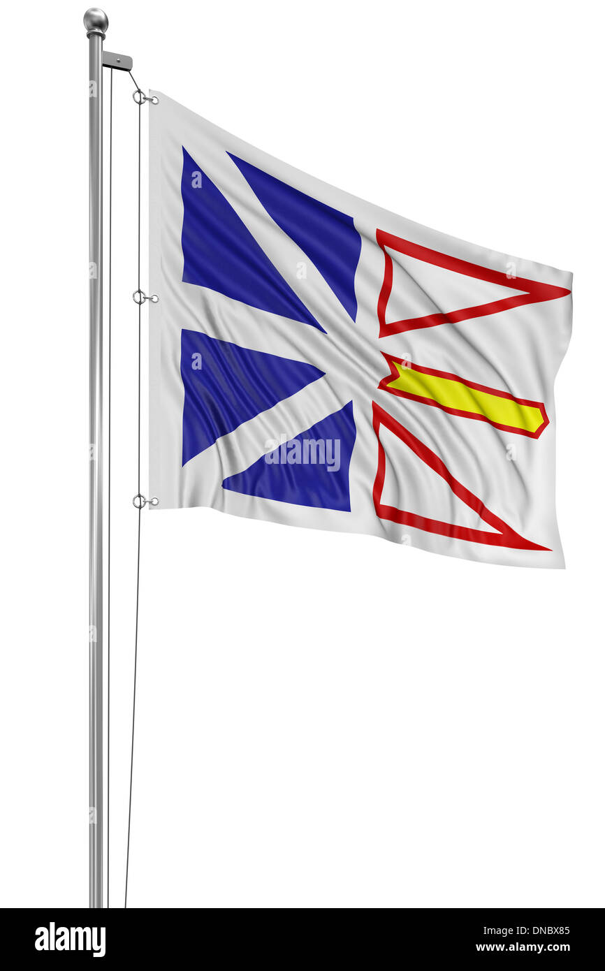 3D Newfoundland and Labrador Flag Stock Photo - Alamy