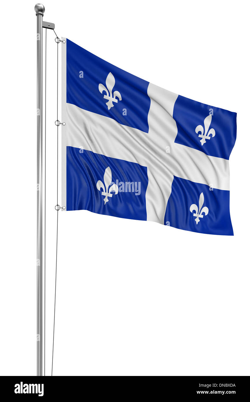 3D Quebec Flag Stock Photo - Alamy