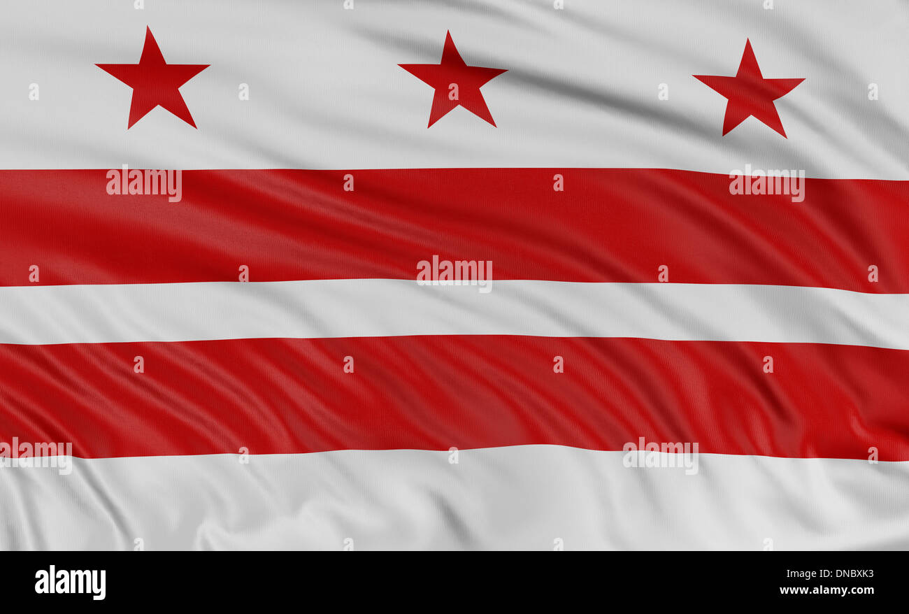 3D Washington, D.C. Flag Stock Photo - Alamy