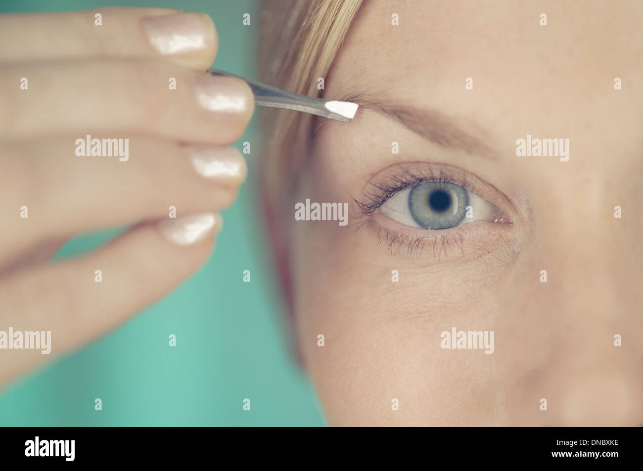 Woman Plucking Hairs High Resolution Stock Photography and Images - Alamy