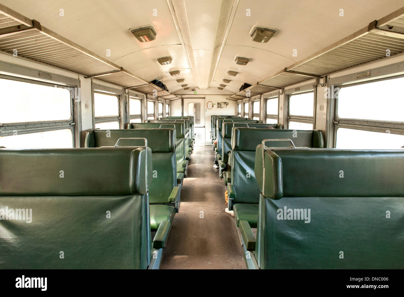 Interior of a Bulgarian inter-city train Stock Photo - Alamy