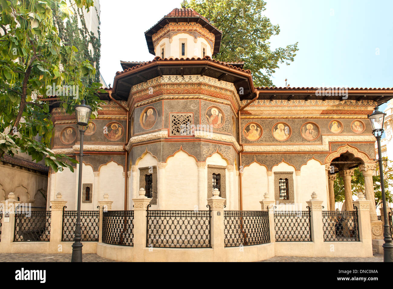 Stavropoleos Monastery (aka Stavropoleos Church) in Bucharest, the ...