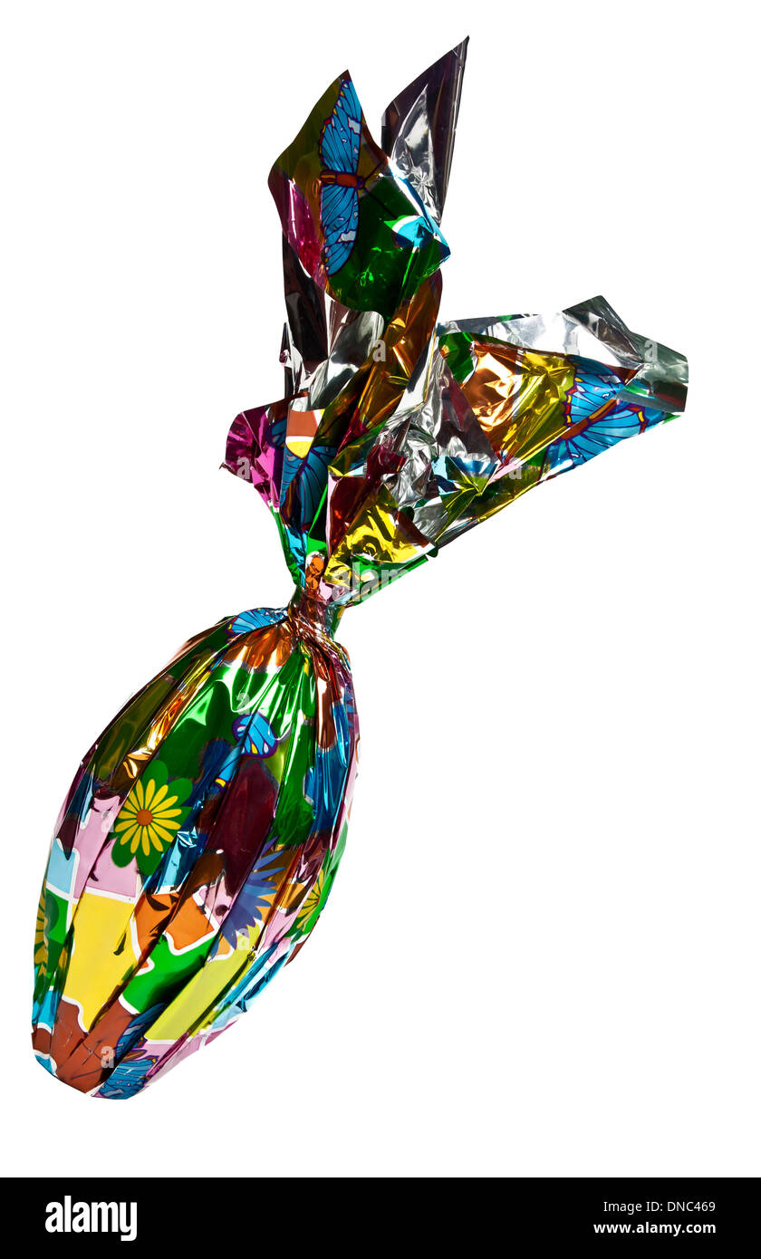 Foil covered chocolate easter egg Cut Out Stock Images & Pictures - Alamy