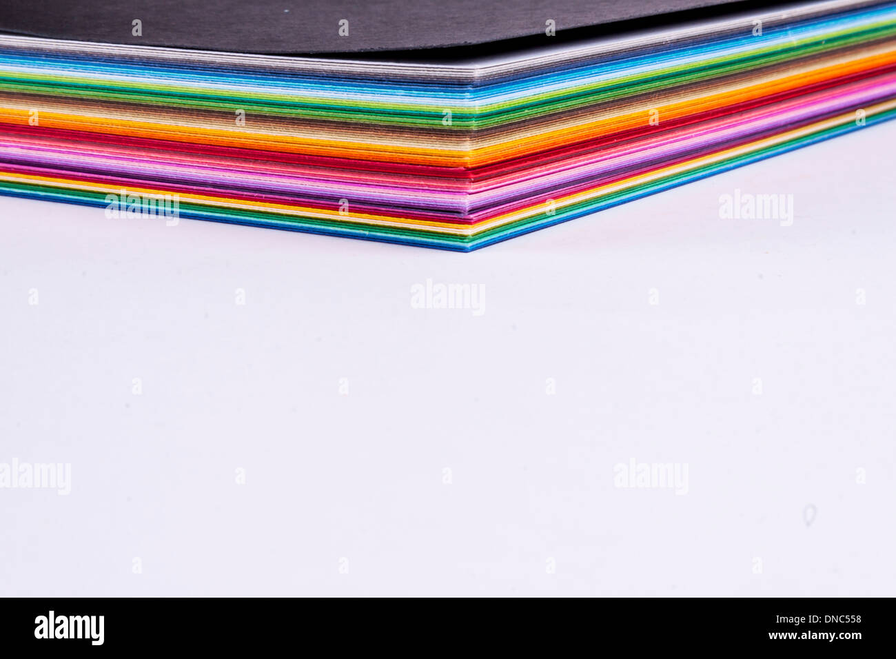 Colourful paper palette on white background Stock Photo - Alamy