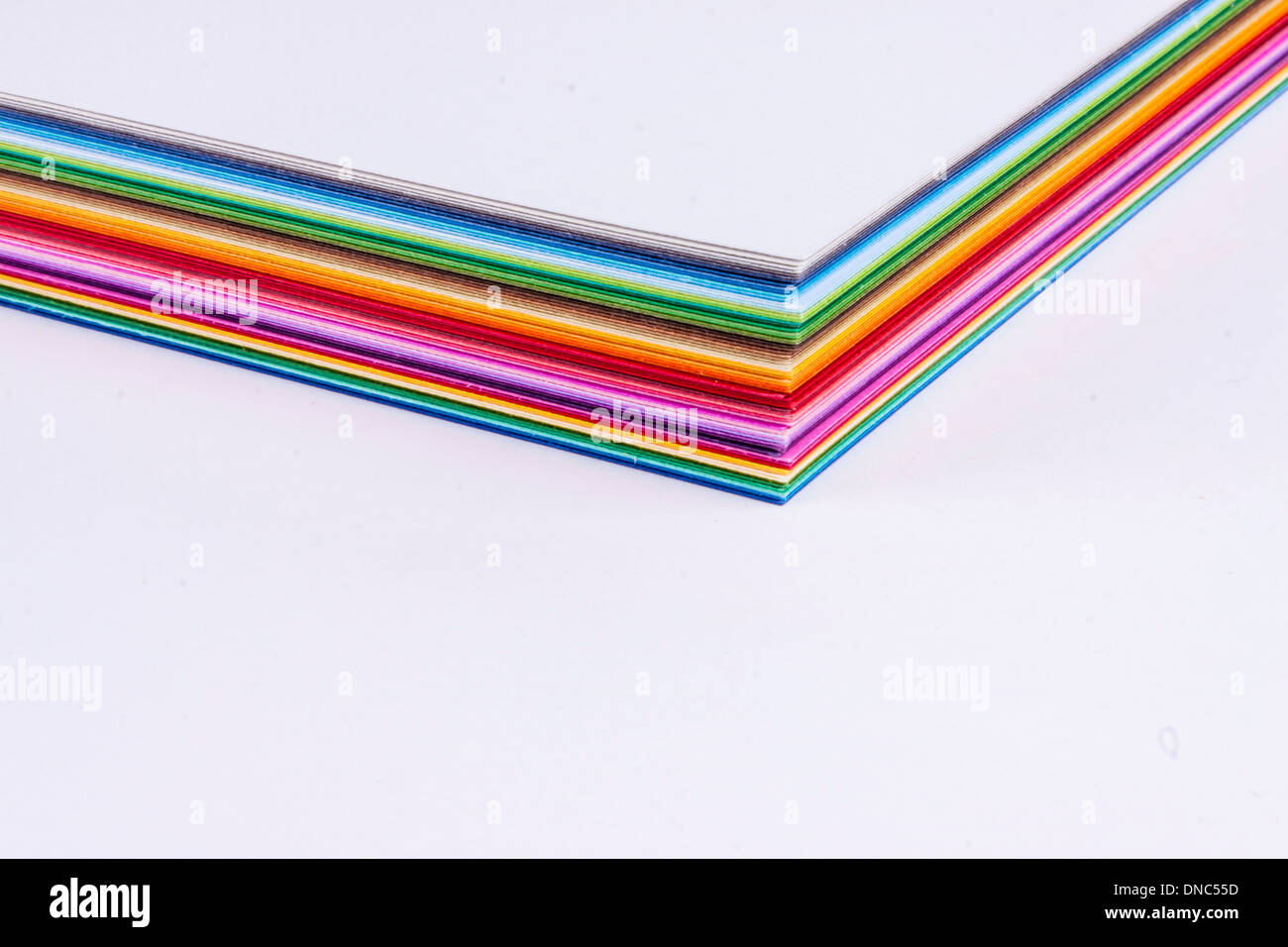 Colourful paper palette on white background Stock Photo - Alamy