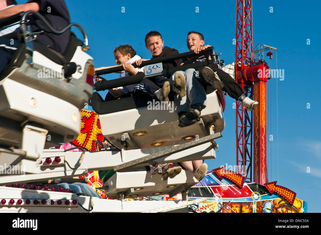 Newcastle Hoppings funfair Stock Photo - Alamy