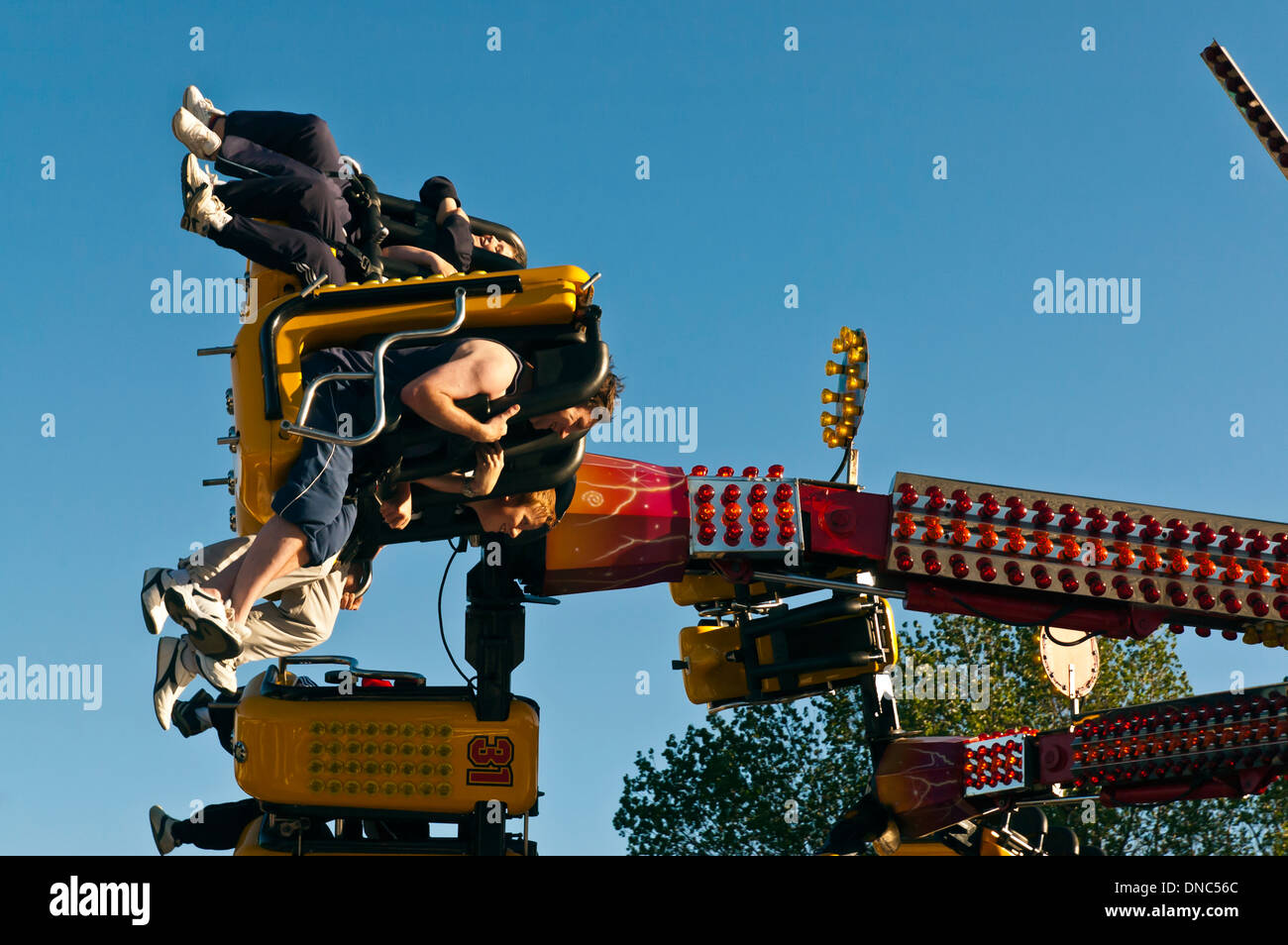 Newcastle Hoppings funfair Stock Photo - Alamy