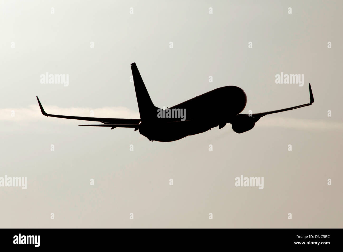 Egypt Air Boeing 737 800 taking off during sunset Stock Photo - Alamy