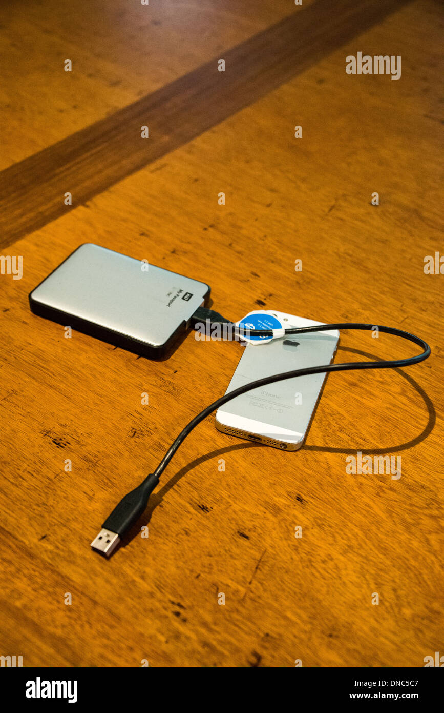 iphone on table Stock Photo - Alamy