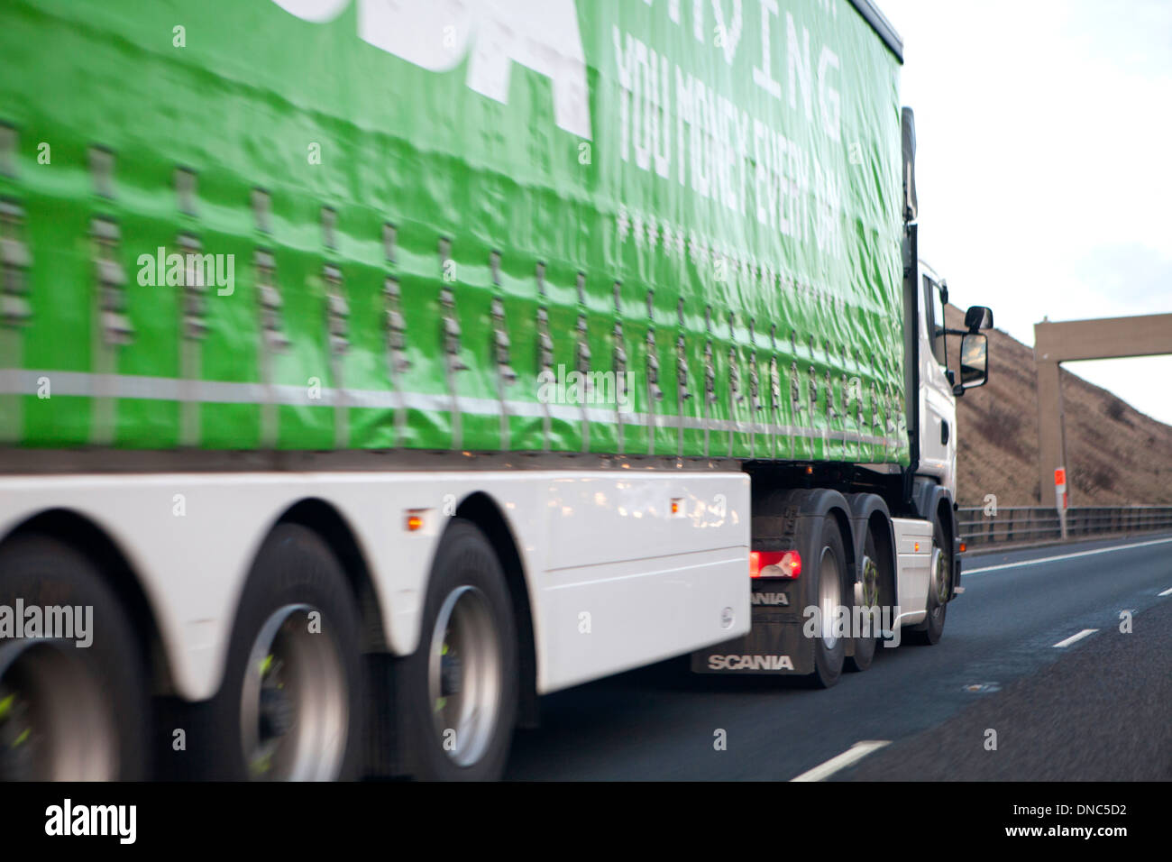 Asda HGV lorry on UK motorway Stock Photo - Alamy
