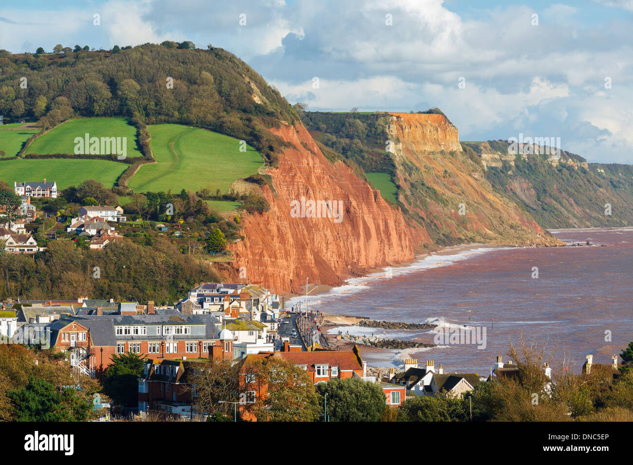 View down on to Sidmouth Devon England UK Europe Stock Photo: 64806638 ...