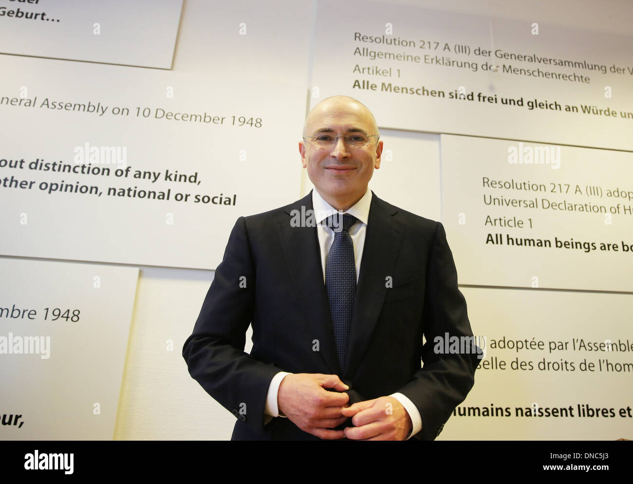 Berlin, Germany. 22nd Dec, 2013. Russian former oil tycoon Mikhail ...