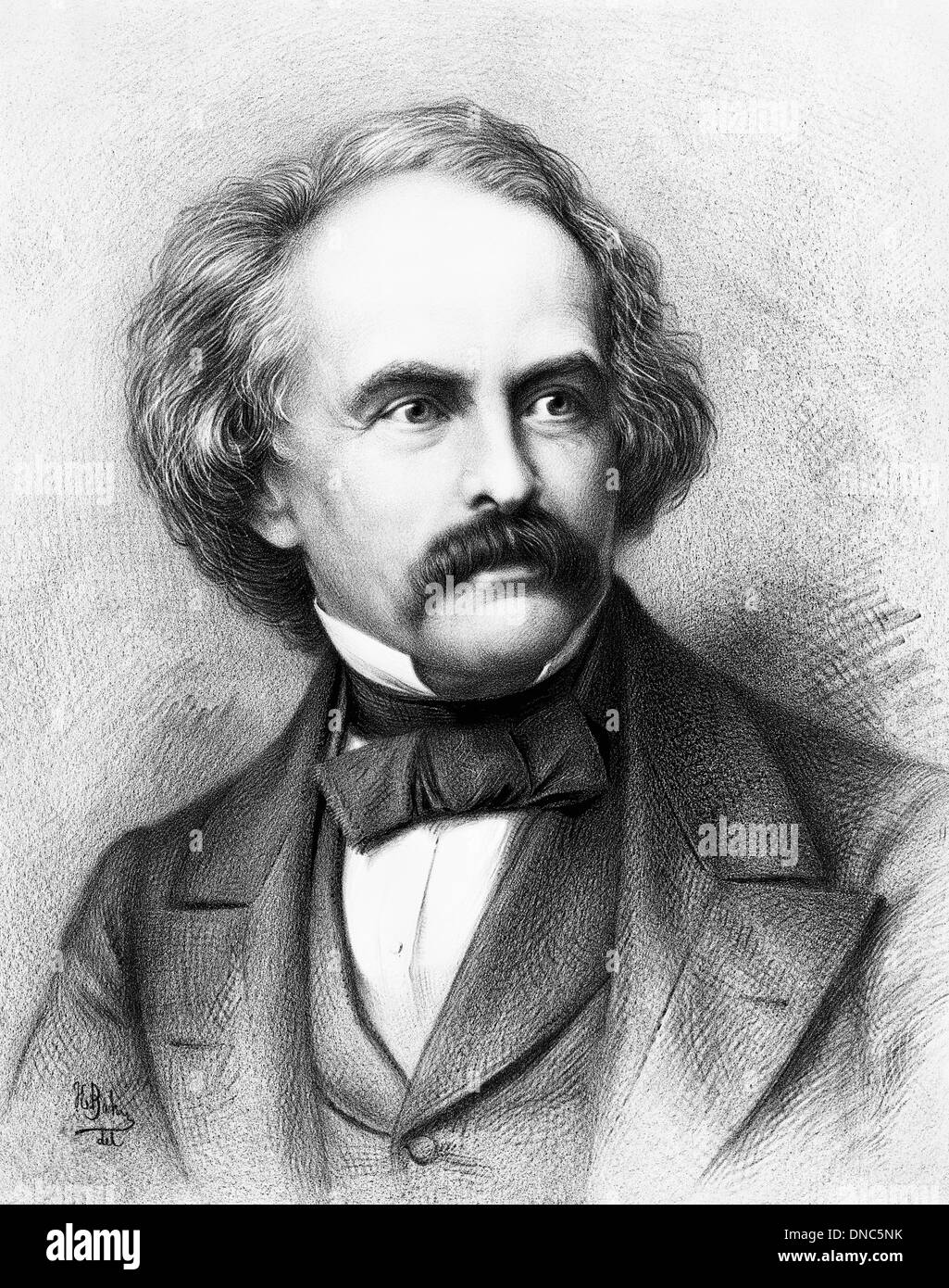 Vintage portrait of Nathaniel Hawthorne Stock Photo - Alamy