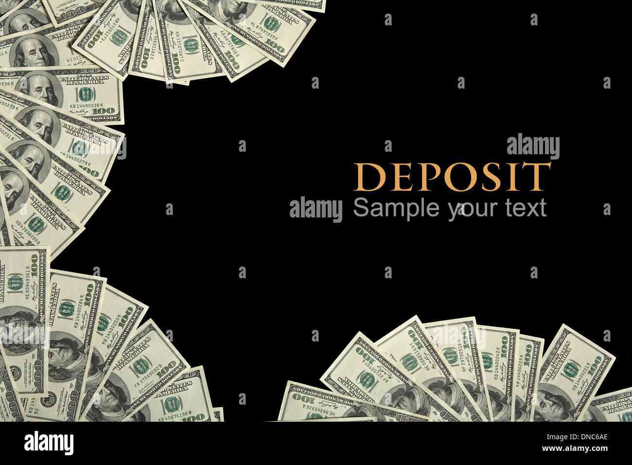 Deposit background concept and place for the text Stock Photo - Alamy