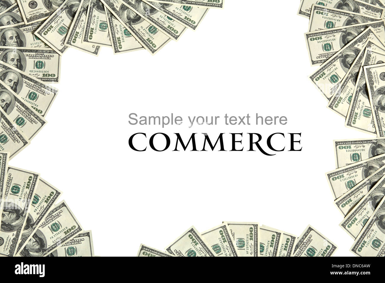 Commerce background concept and place for the text Stock Photo - Alamy