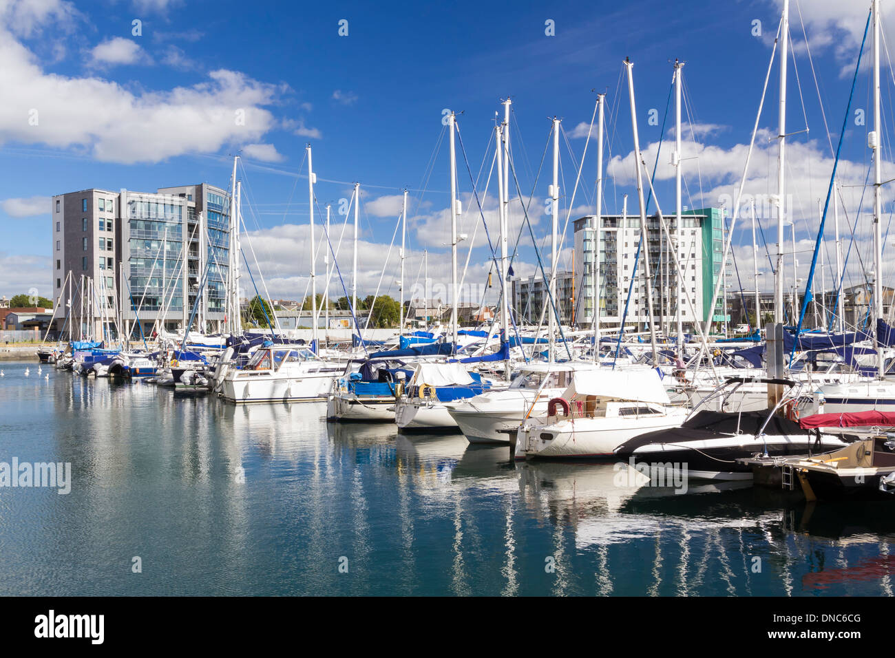 Boats in Sutton Harbour Marina Plymouth Devon England UK Europe Stock ...