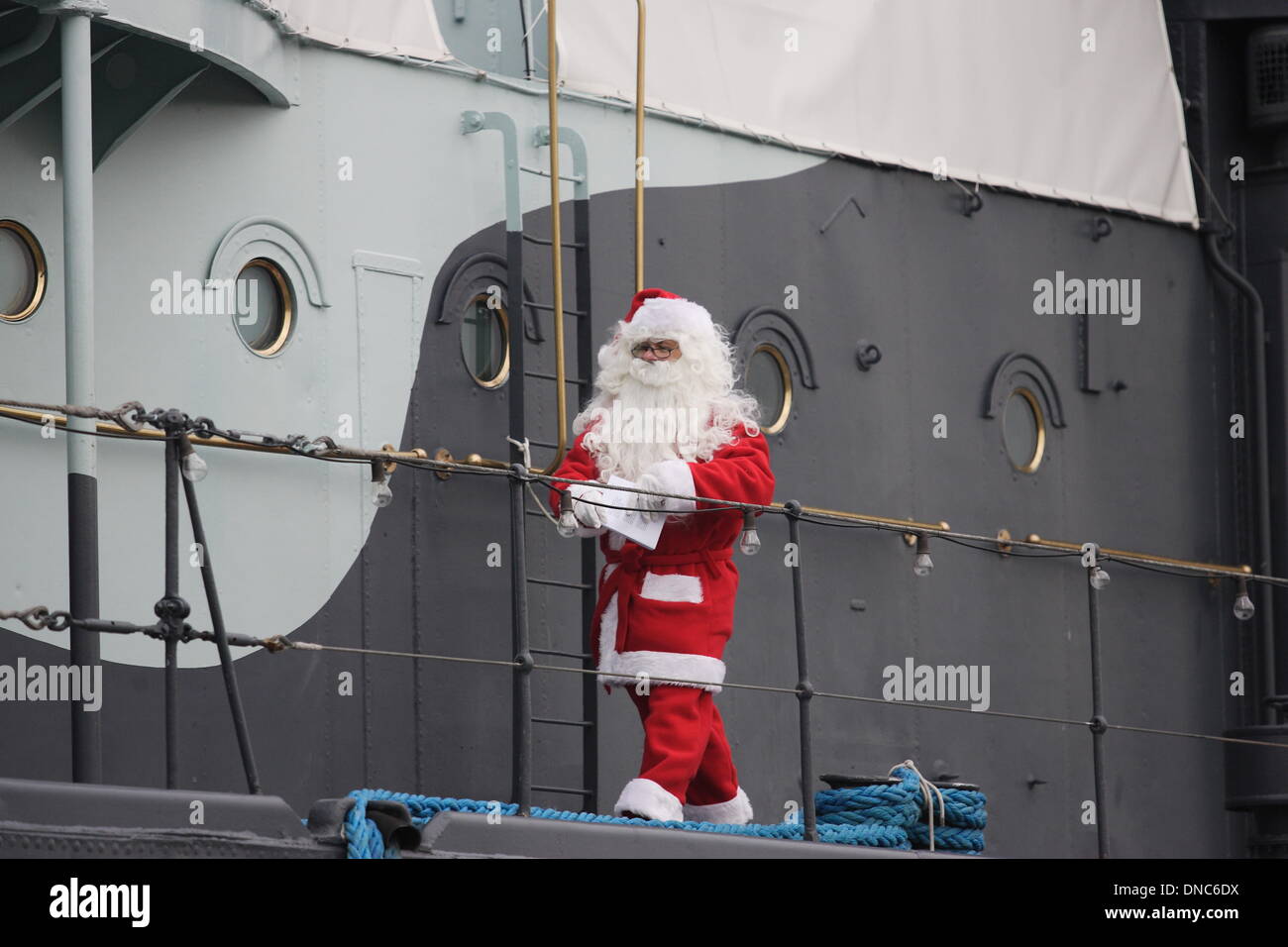 Gdynia, Poland 22nd, December 2013 Santa Clauses invasion on the ORP ...