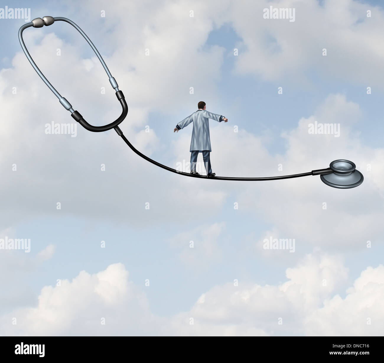 Doctor walking a tight rope hi-res stock photography and images - Alamy