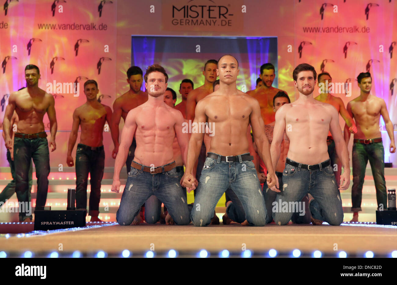Contestants perform during the Mister Germany 2014 contest at the Van ...