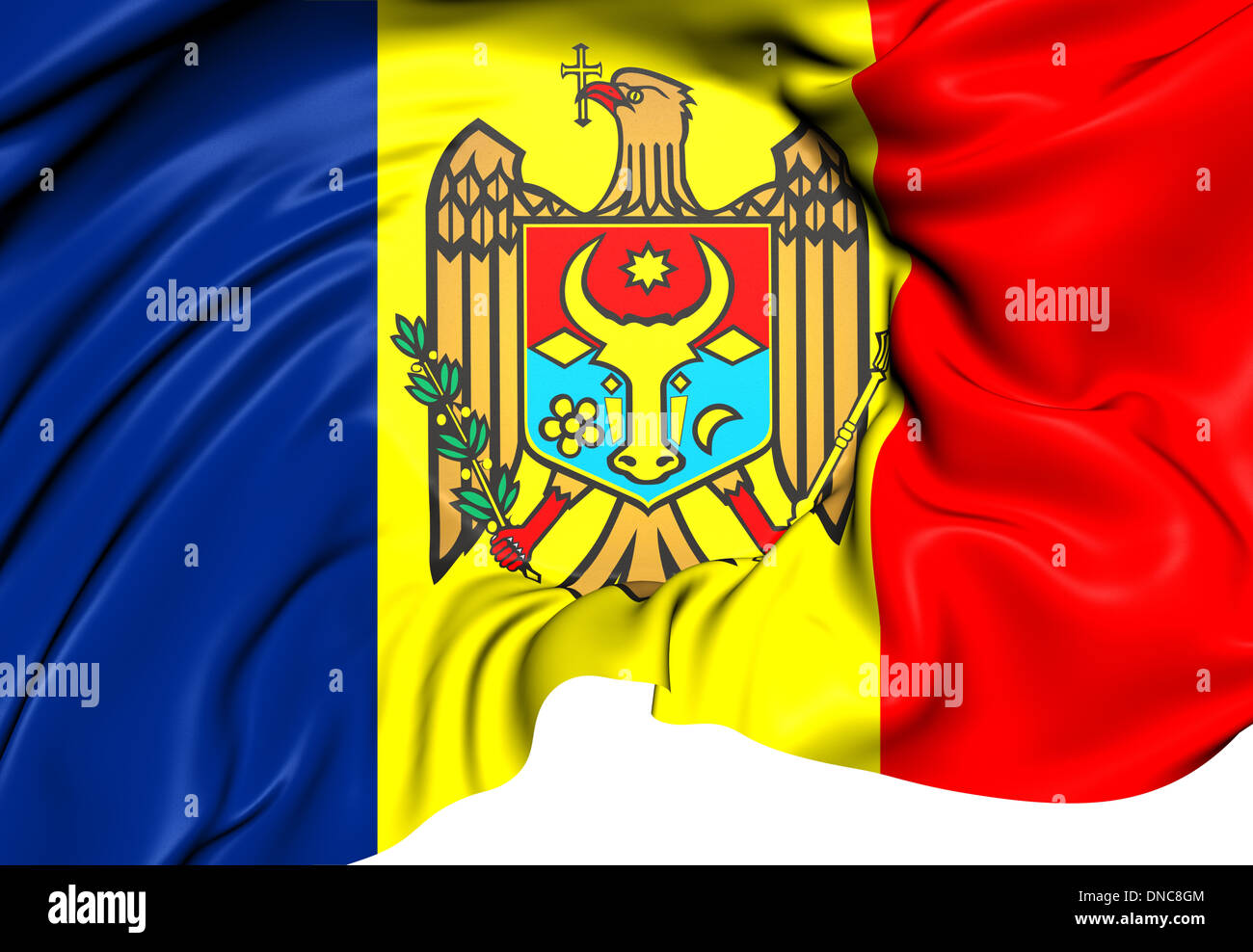 Flag of Moldova. Close Up Stock Photo - Alamy