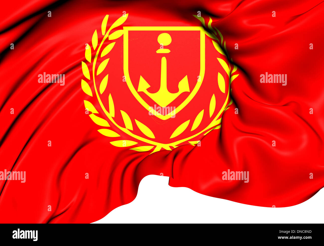 Flag of Port Said, Egypt. Close Up Stock Photo - Alamy