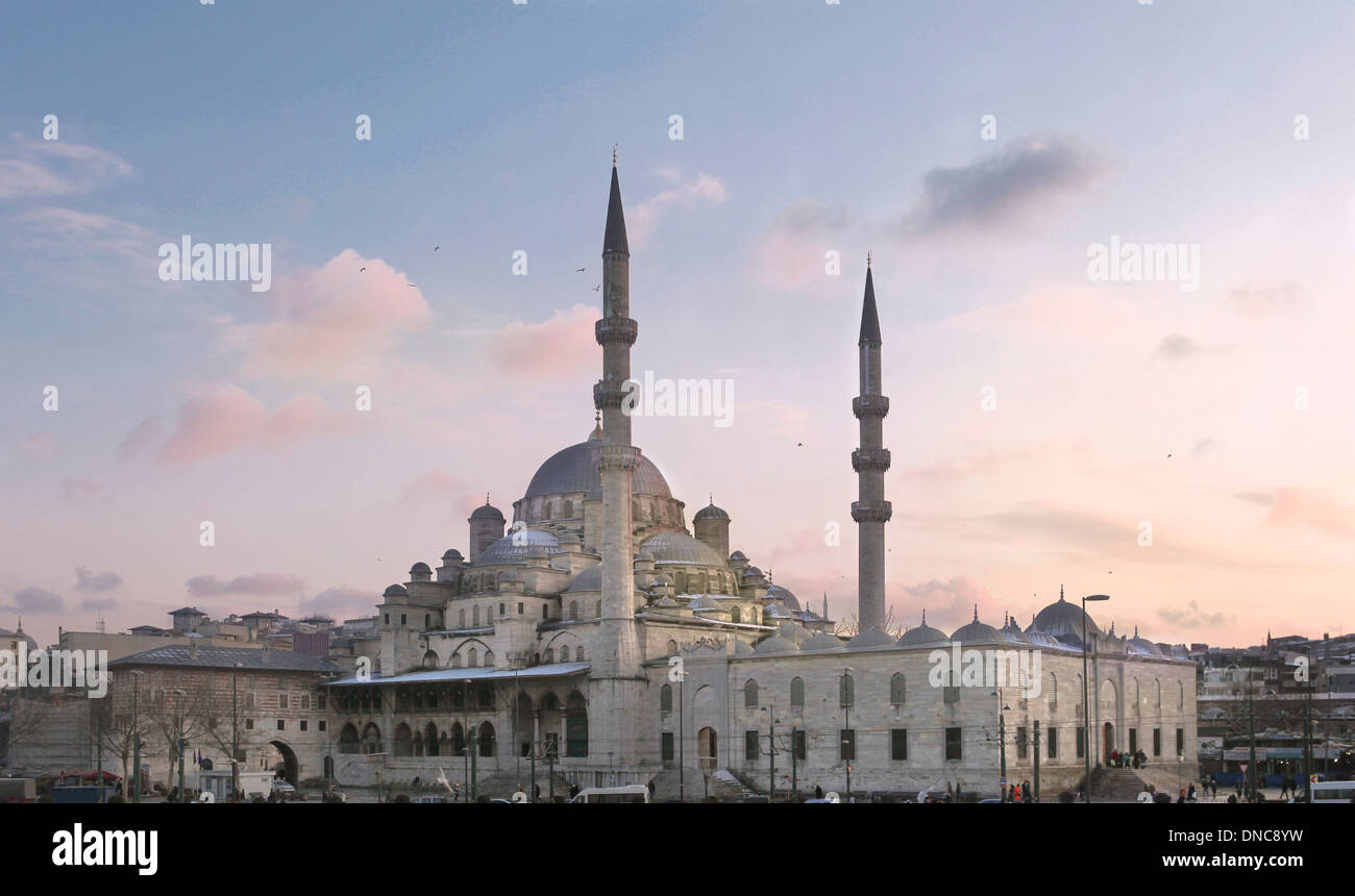 Blue mosque at sunset Stock Photo - Alamy