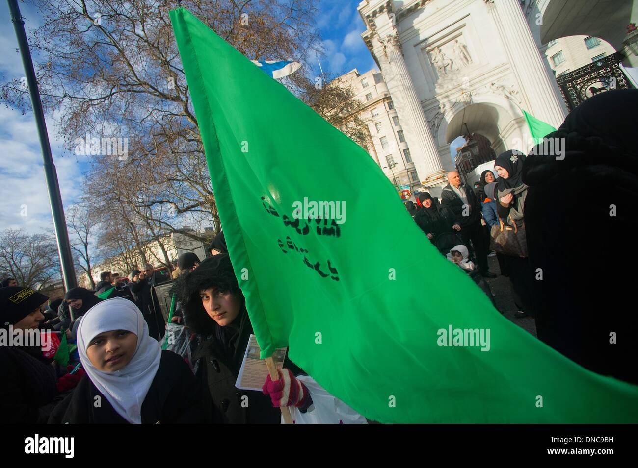 London, UK, UK. 22nd Dec, 2013. Shia muslims march to commemorate a day ...