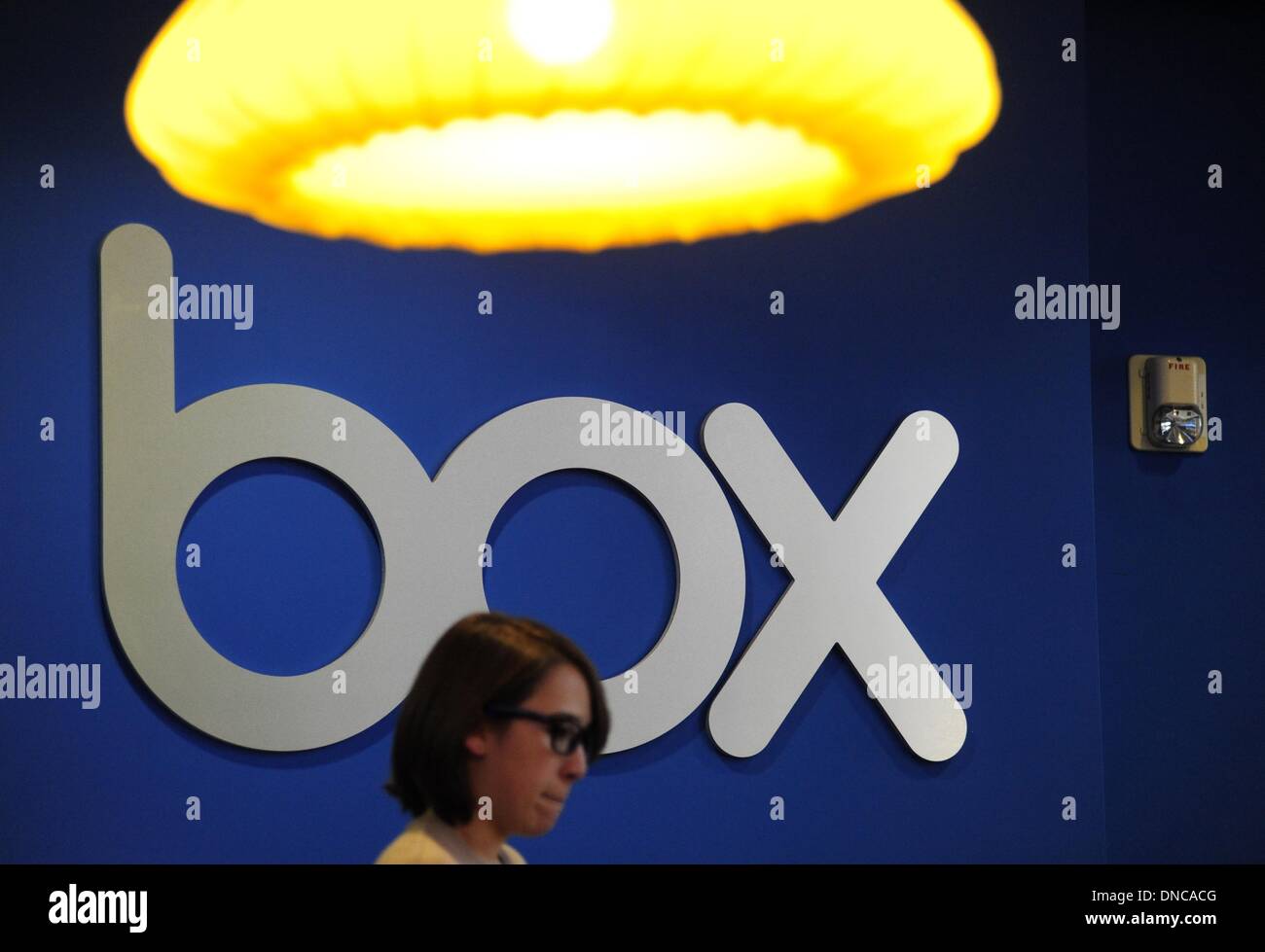 Los Altos, CA, USA. 22nd Nov, 2013. An employee is seen inside the Box ...