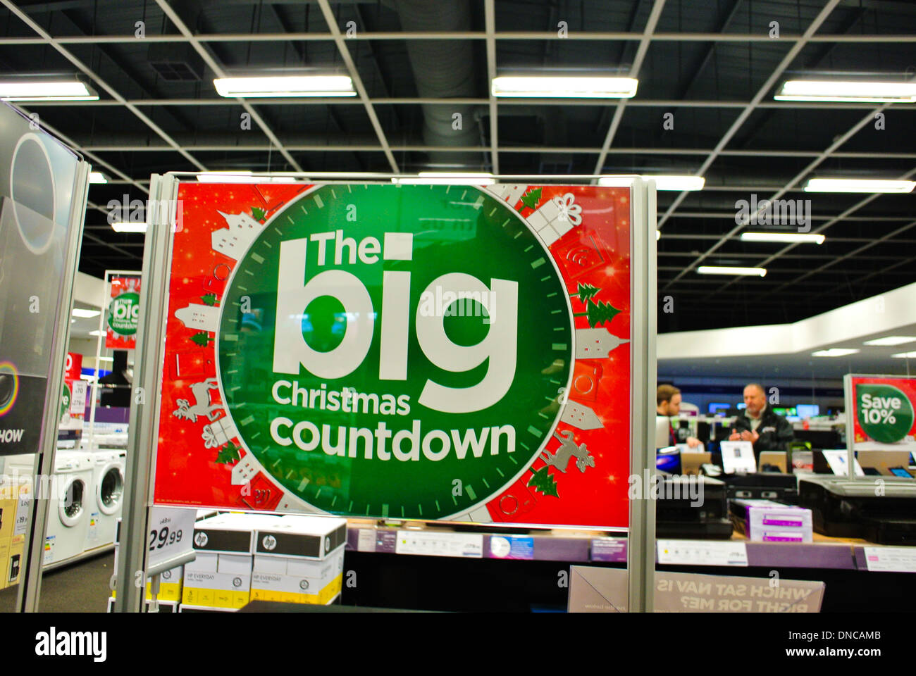 Christmas shopping sign Stock Photo - Alamy
