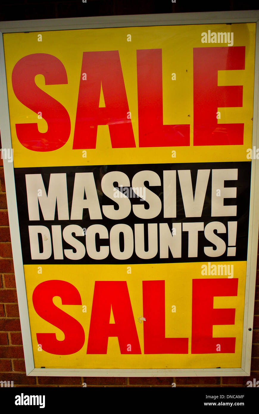 Massive discounts sale sign Stock Photo - Alamy