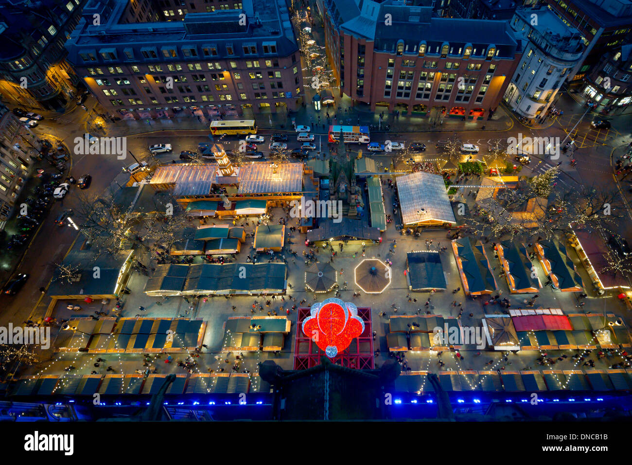 Manchester Christmas markets in Albert Square Stock Photo - Alamy