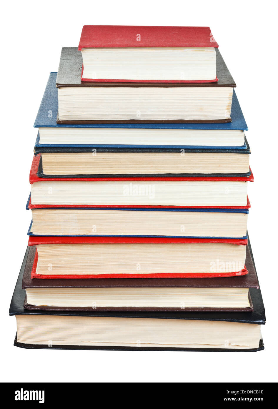 stack of books isolated on white background Stock Photo - Alamy