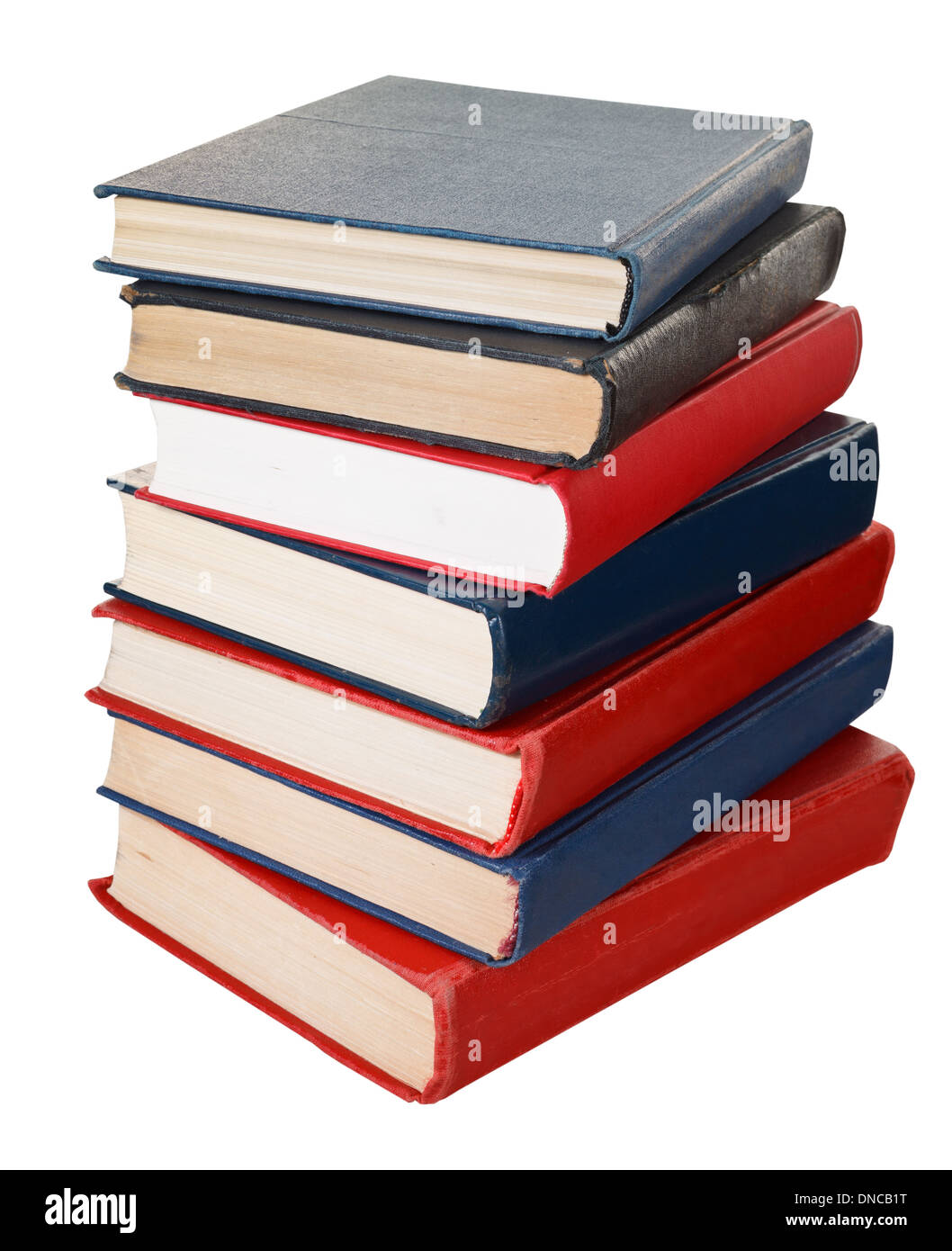 stack of books isolated on white background Stock Photo - Alamy