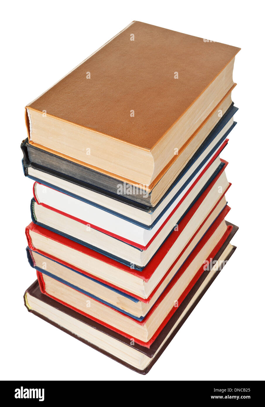 stack of books isolated on white background Stock Photo - Alamy