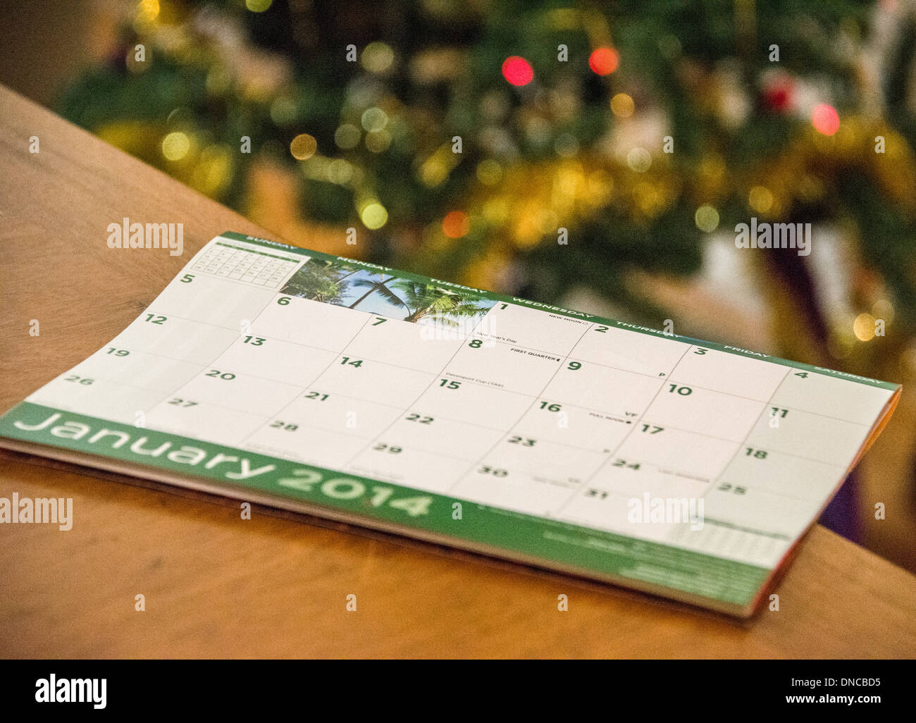 2014 New Year calendar Diary Stock Photo - Alamy