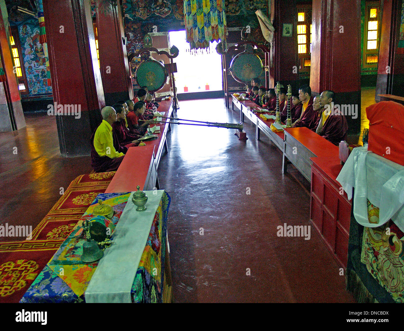 Services at Durpin Monastery,Kalimpong,Sikkim Stock Photo - Alamy