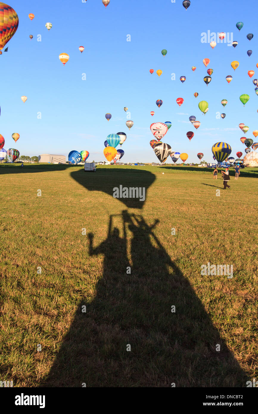 Balloon shadow at Lorraine Mondial Air Ballons, Chambley, France Stock ...