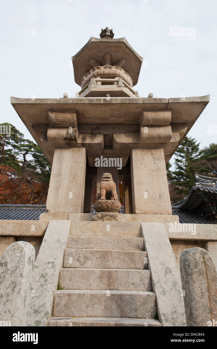 Stone pagoda Dabotap at Bulguksa, UNESCO World Heritage site - Gyeongju ...