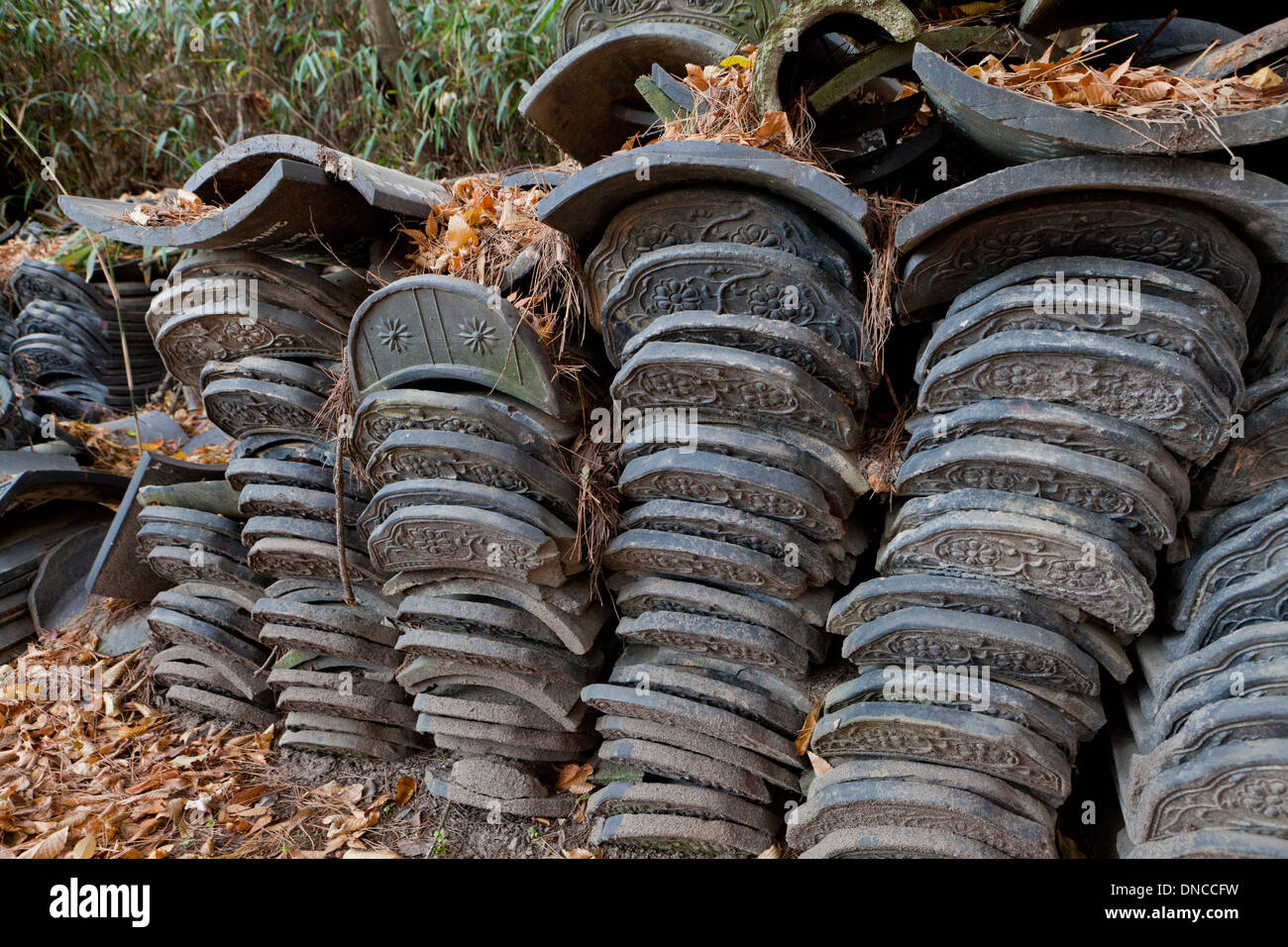 Prayer tiles at Bulguksa Buddhist temple - Gyeongju, South Korea Stock ...
