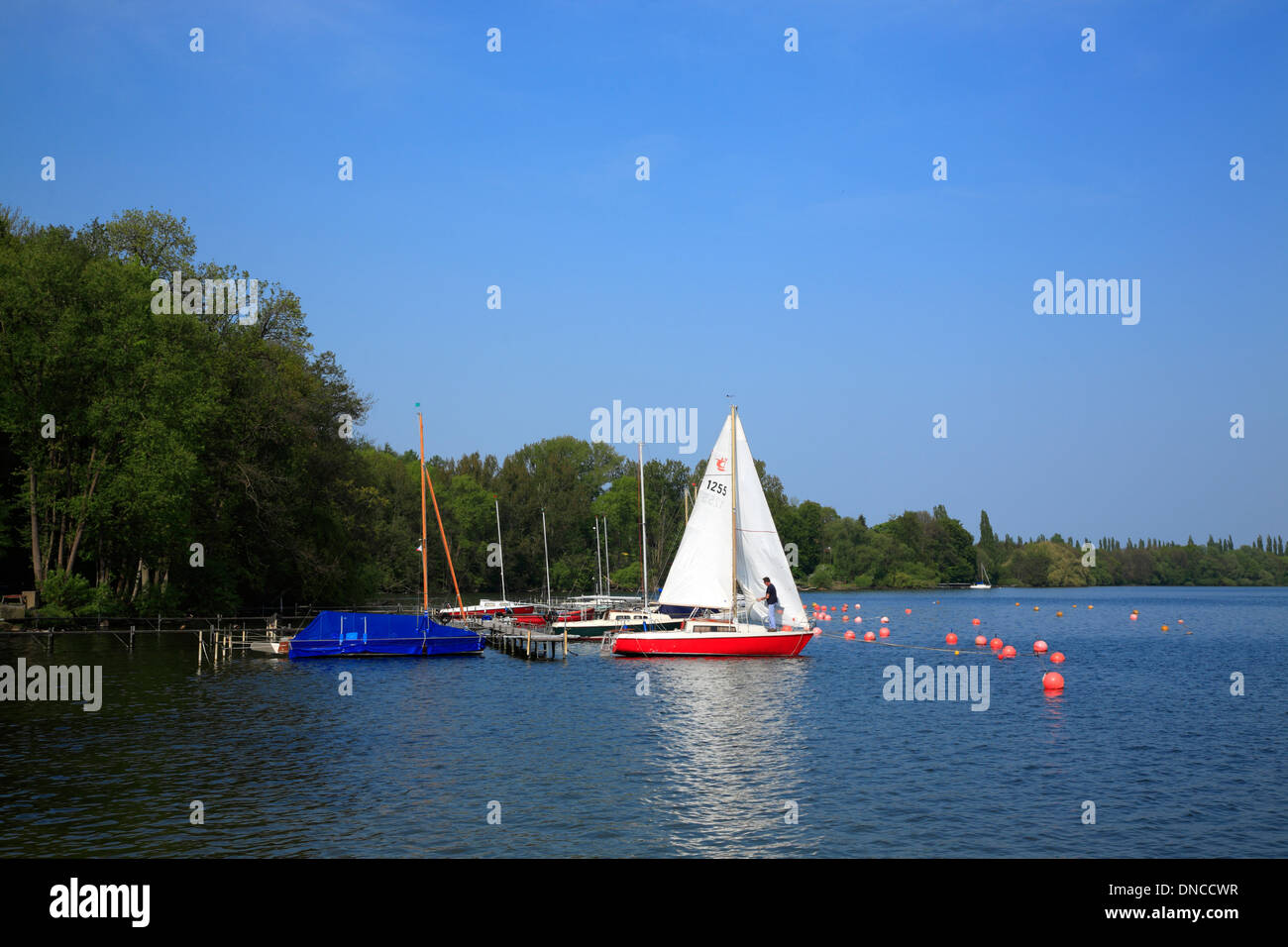 Ascheberg at Lake Ploen (Ploener See), Holsteinische Schweiz, Schleswig ...