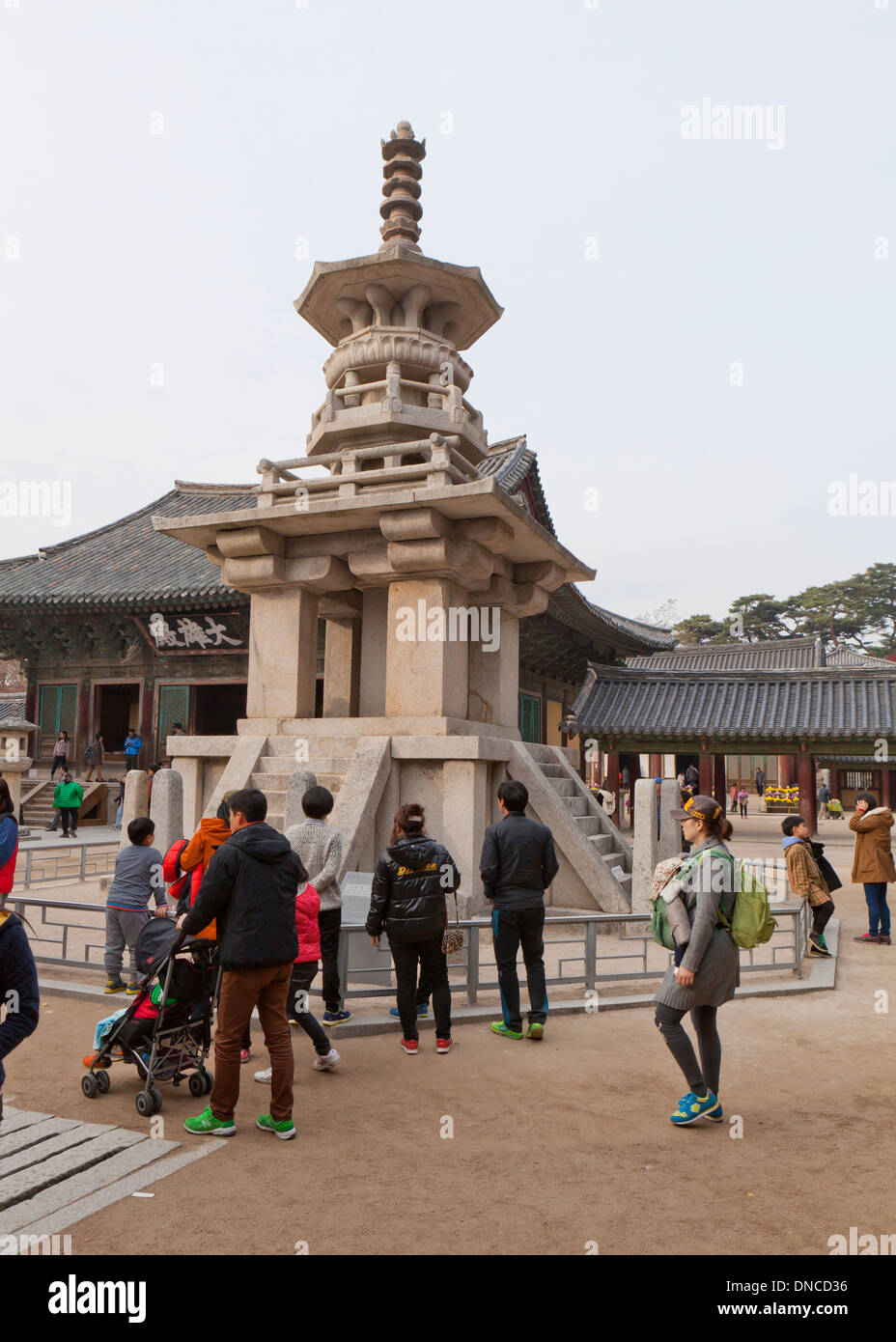 Stone pagoda Dabotap at Bulguksa, UNESCO World Heritage site - Gyeongju ...