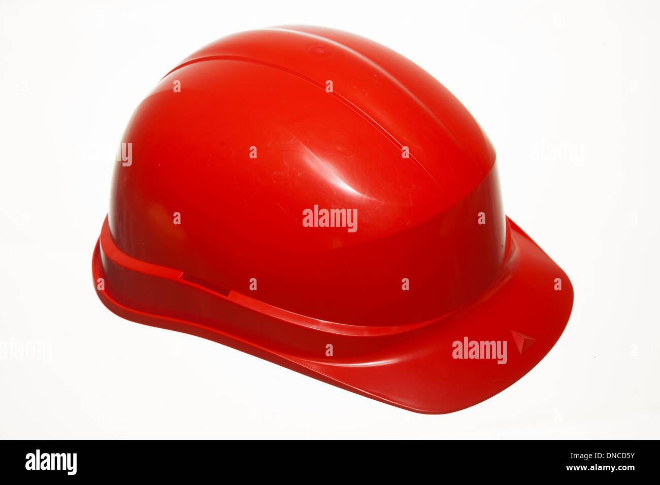 Red safety helmet hardhat of builder building worker isolated on white ...