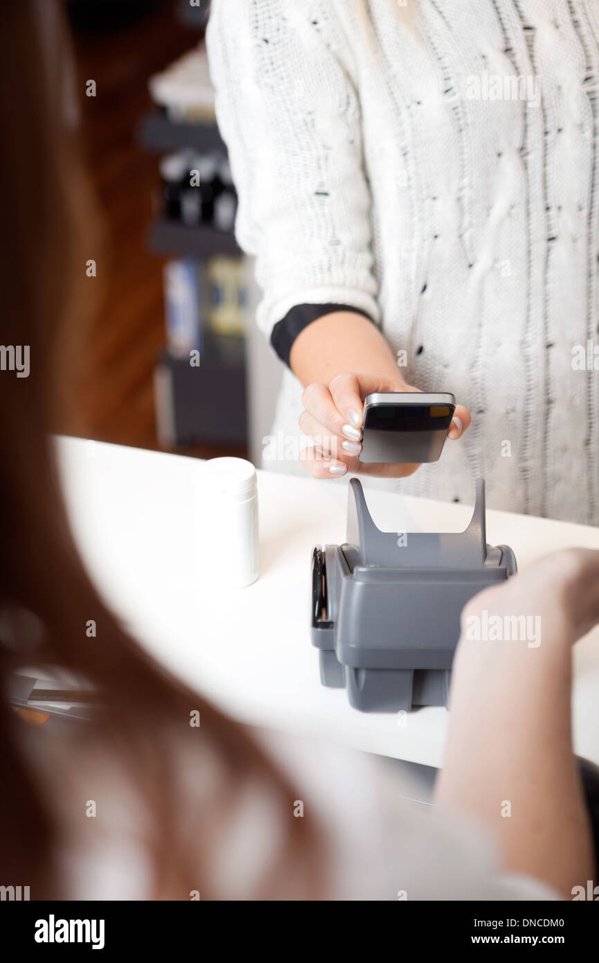 NFC Payment Using Mobile Phone Stock Photo - Alamy