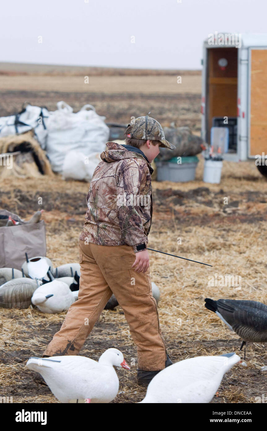 Young Boy hunting ducks Stock Photo - Alamy