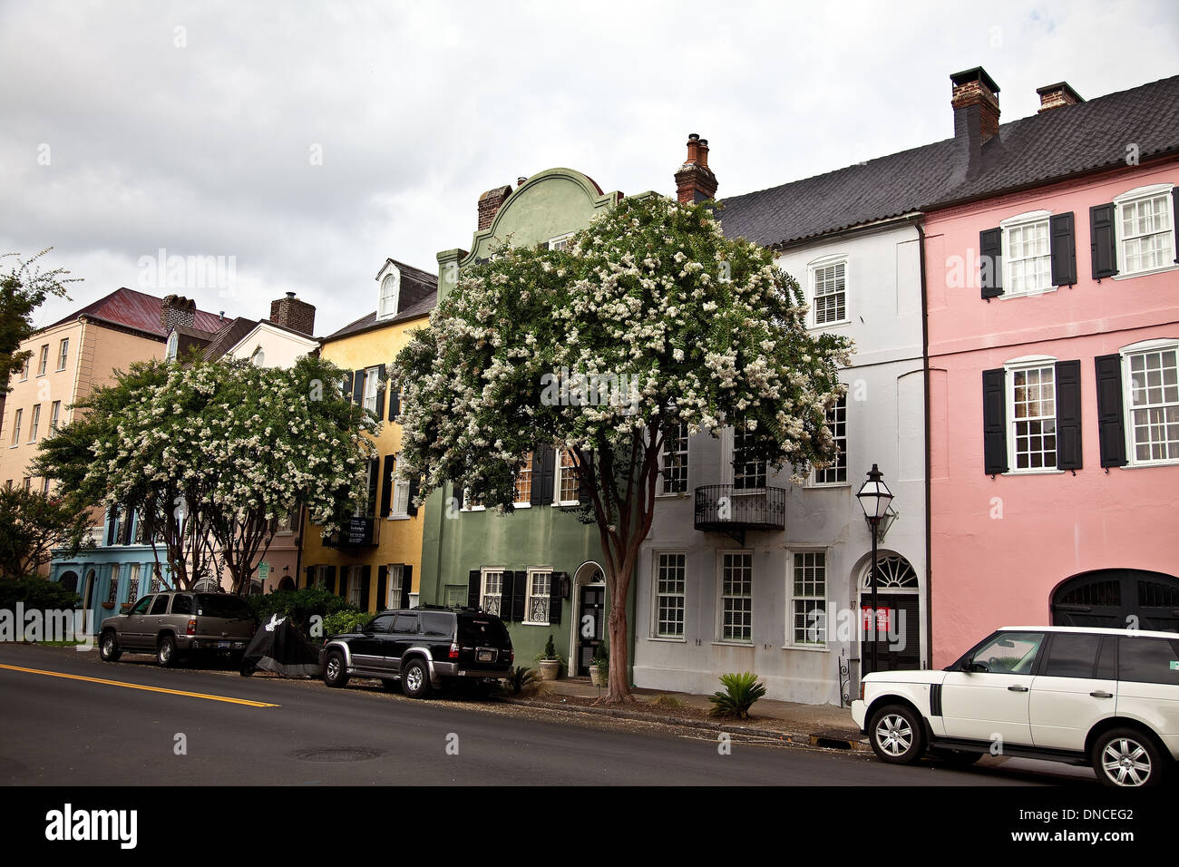Rainbow Row in Charleston, SC Stock Photo - Alamy