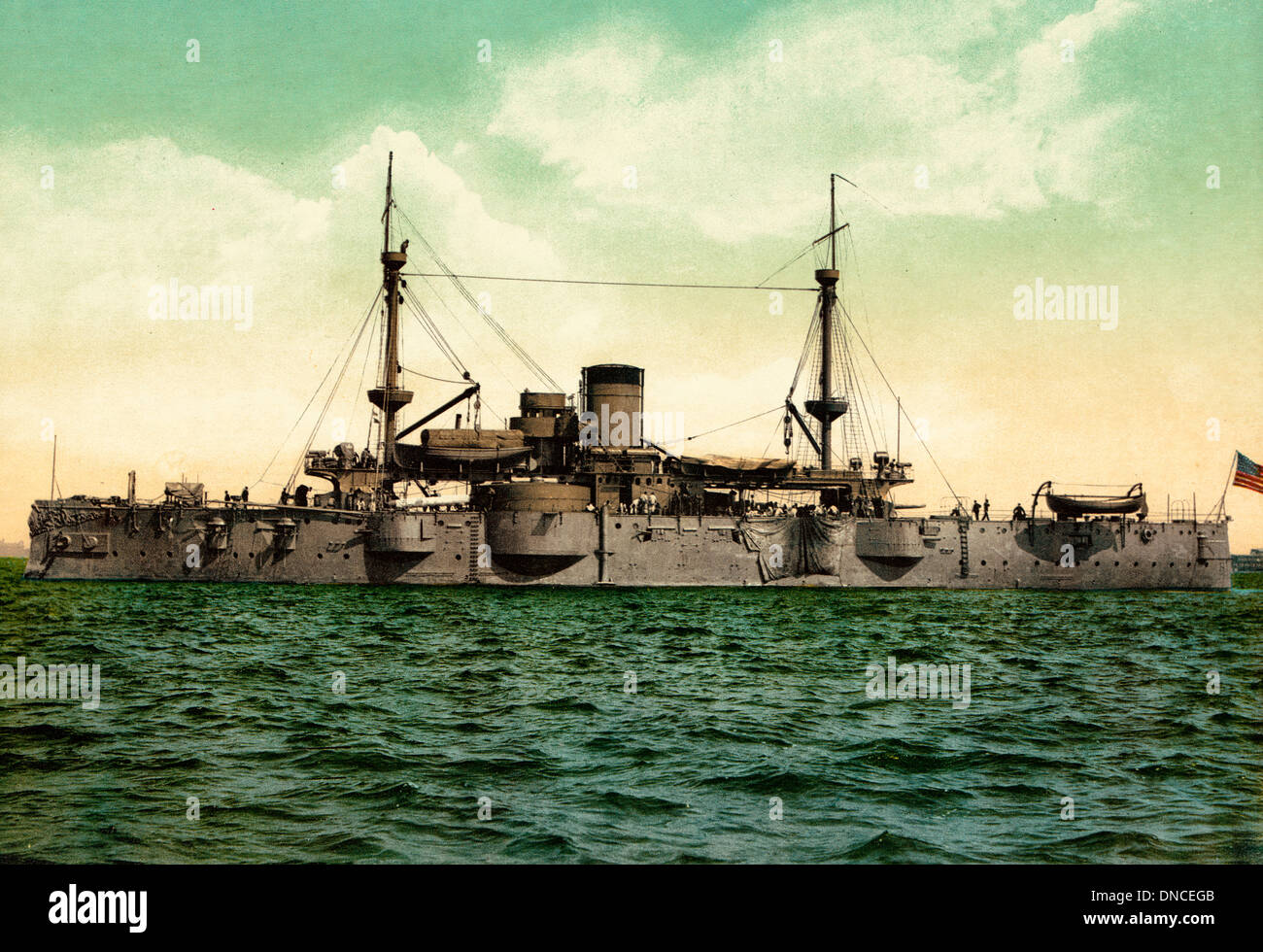Battleship USS Texas, circa 1898 Stock Photo - Alamy