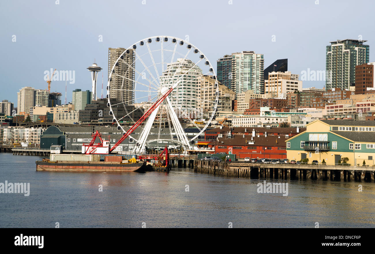 Infrastructure, Buildings, and waterfront attractions Elliott Bay ...