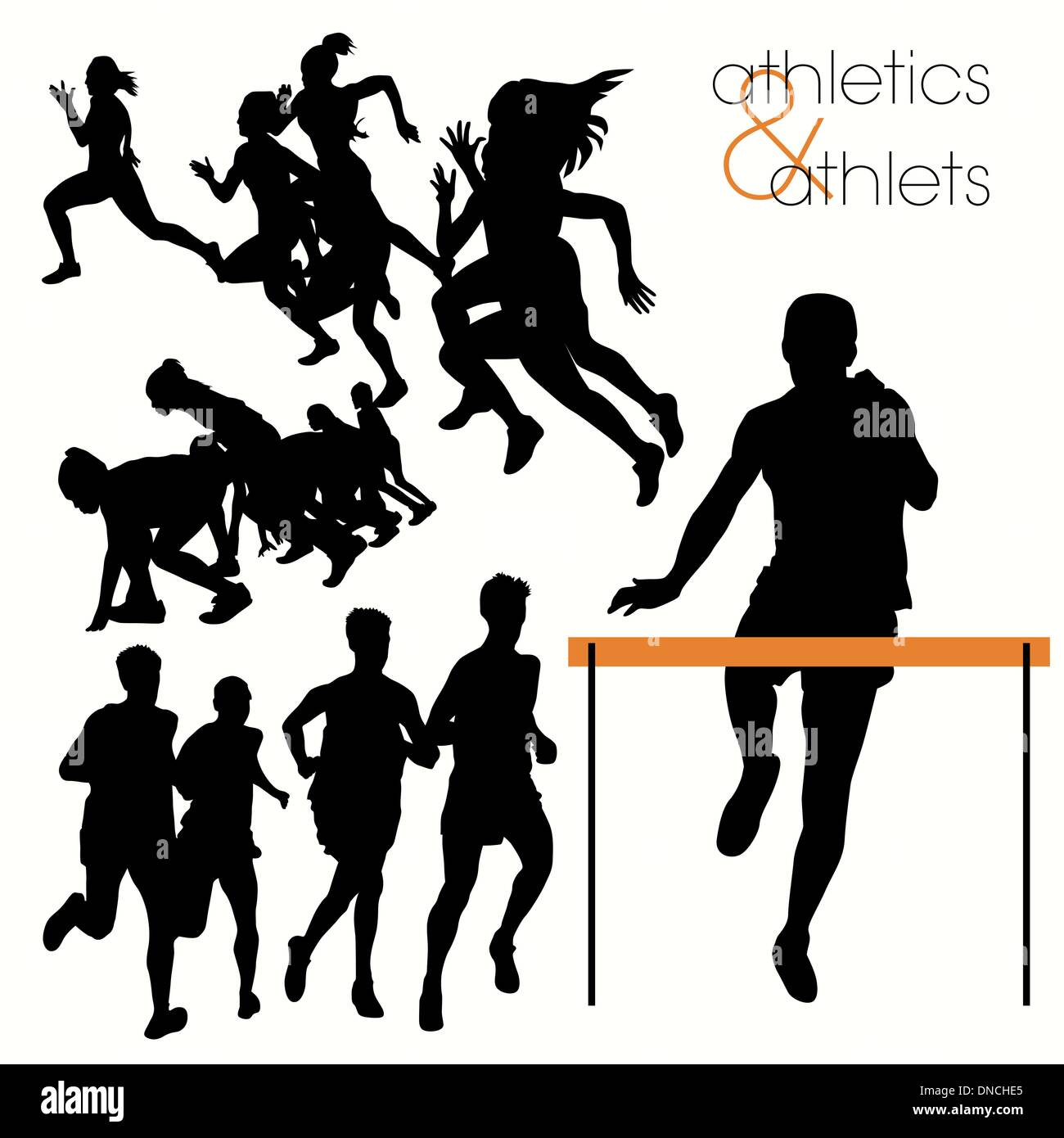Athletes silhouettes hi-res stock photography and images - Alamy