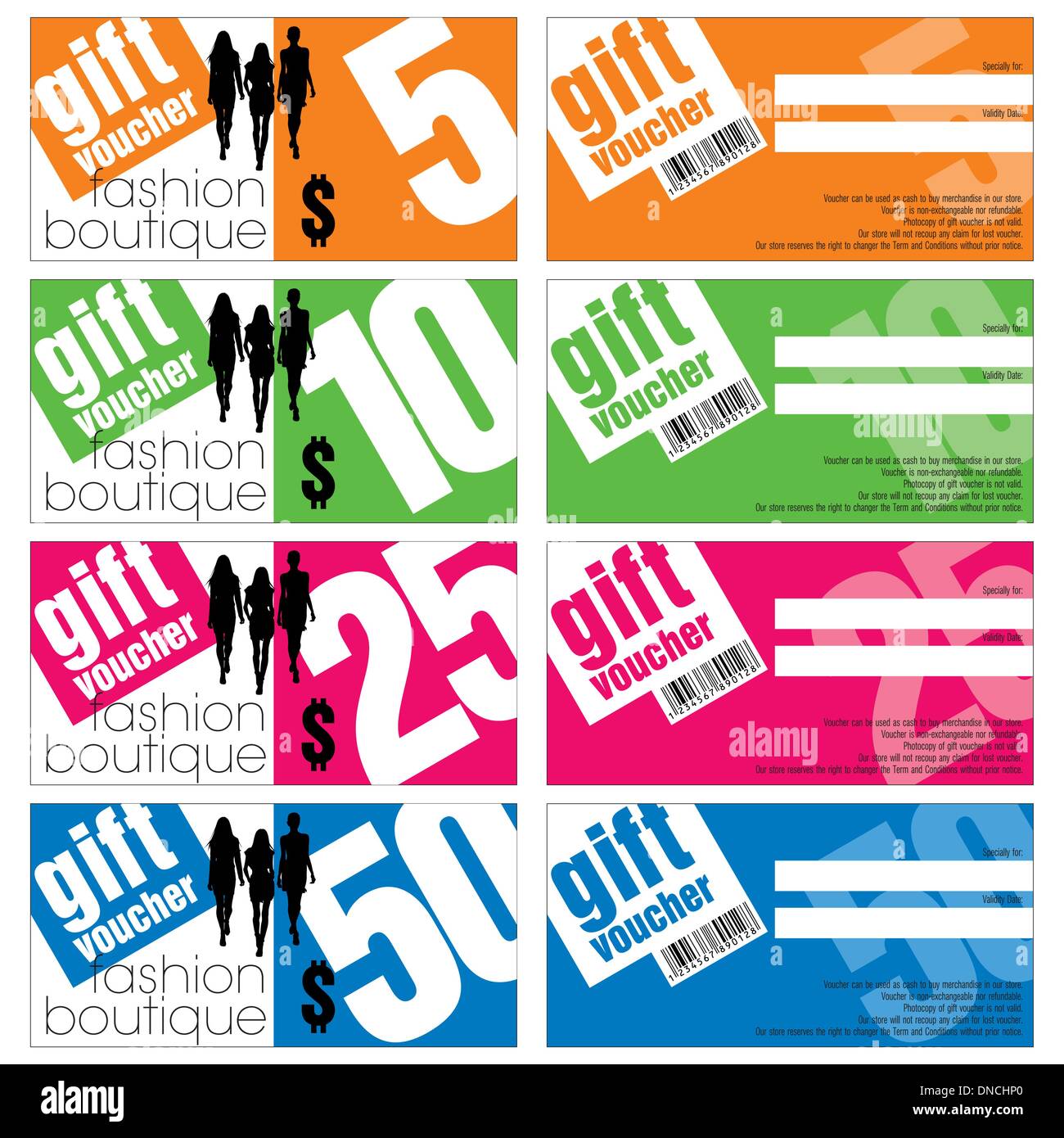 Vector Gift Vouchers Set Stock Vector Image & Art - Alamy